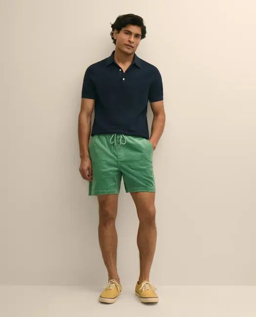 Brooks Brothers 6" Friday Shorts In 8-wale Cotton Corduroy Pants - Green