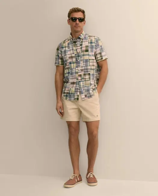 Brooks Brothers 6" Friday Shorts In 8-wale Cotton Corduroy Pants - Light Beige