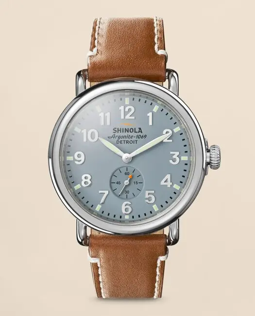 Brooks Brothers S Shinola Runwell Watch - Tan