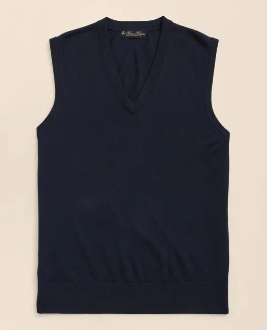 Brooks Brothers Ultimate Merino Wool Sweater Vest | | Small - Navy