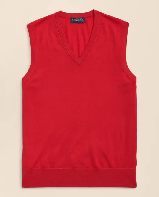 Brooks Brothers S Ultimate Merino Wool Sweater Vest | | Small - Red