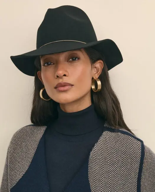 Brooks Brothers S Eugenia Kim Brushed Wool Sandy Chain Hat