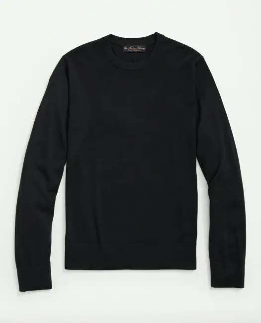 Brooks Brothers Ultimate Merino Wool Crewneck Sweater | | Large - Black
