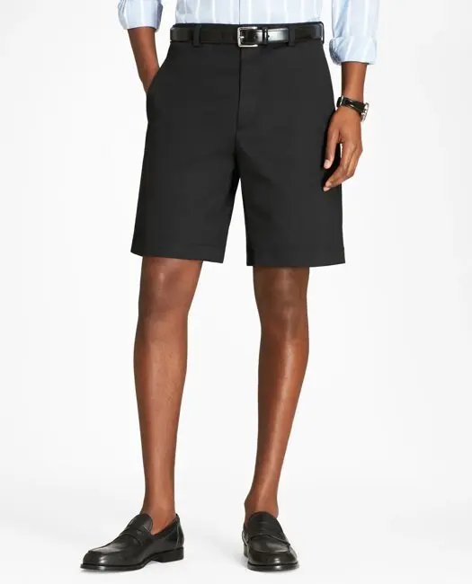 Brooks Brothers 9" Flat Front Advantage Chino Shorts - Black