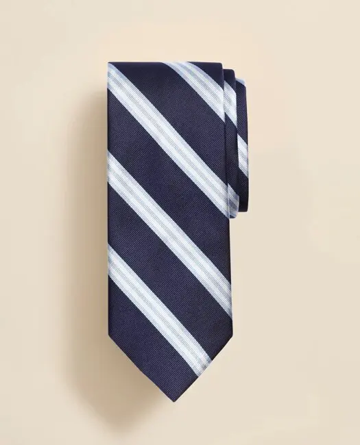 Brooks Brothers Silk Rep Tie - Navy