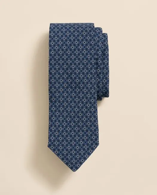 Brooks Brothers Silk Multi-ring Neck Tie - Blue
