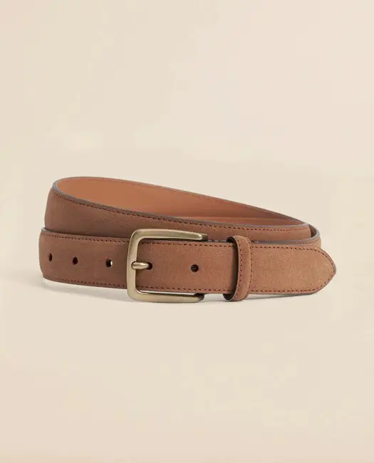Brooks Brothers S Suede Dress Belt - Brown