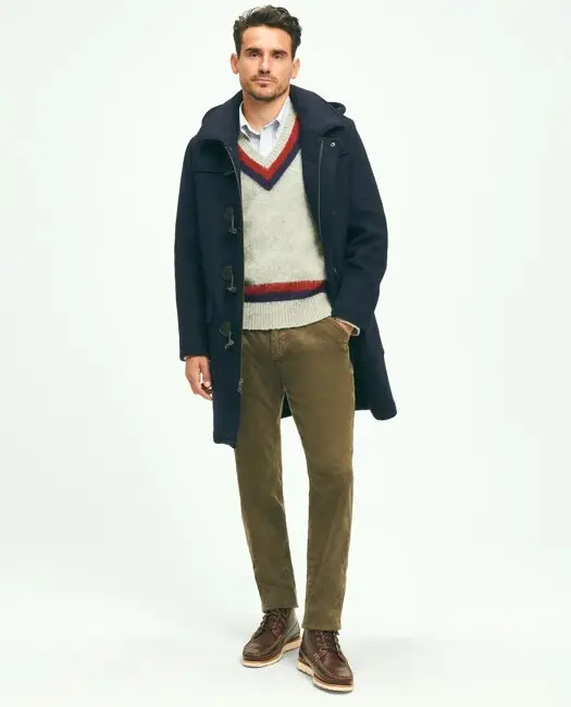 Brooks Brothers Wool Duffle Coat - Navy