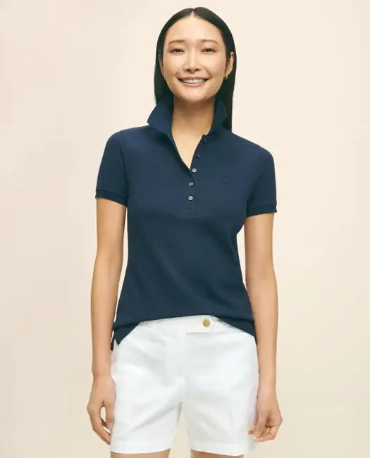 Brooks Brothers Supima Cotton Pique Polo Shirt - Navy