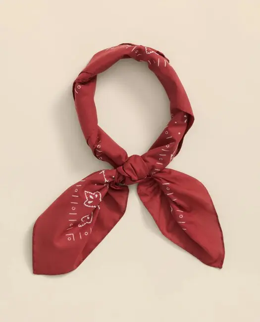 Brooks Brothers S Cotton Bandana Print Neckerchief Tie - Red