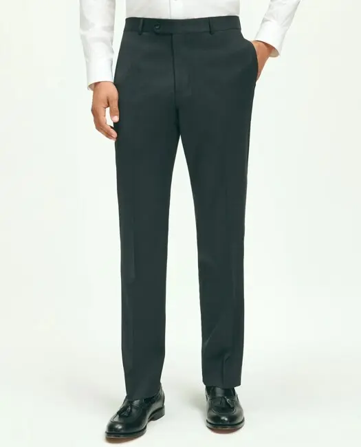 Brooks Brothers Slim Fit Wool Dress Pants - Charcoal