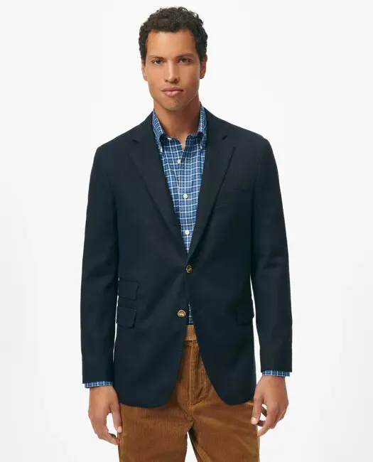 Brooks Brothers Classic Fit Cashmere Fit 1818 Blazer - Navy