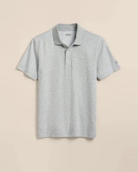 Brooks Brothers Supima Cotton Polo Shirt - Light Grey