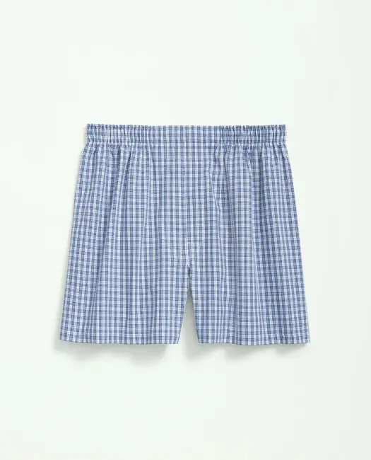 Brooks Brothers Cotton Broadcloth Mini Checked Boxers