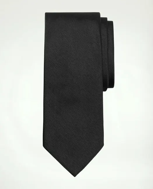 Brooks Brothers Solid Rep Tie - Black