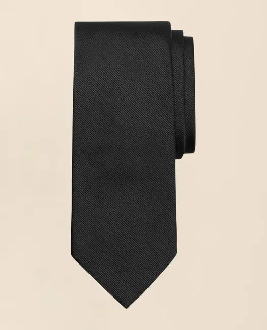 Brooks Brothers Solid Rep Tie - Black