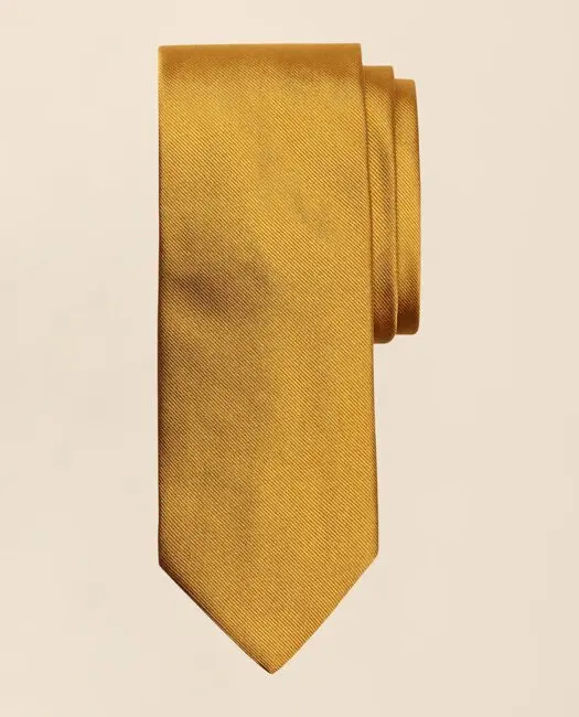 Brooks Brothers Solid Rep Tie - Gold
