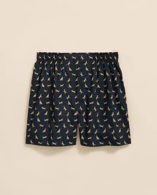 Brooks Brothers Cotton Broadcloth Dog & Frisbee Boxers | | Small - Navy