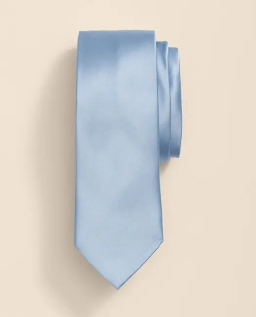 Brooks Brothers S Formal Silk Satin Tie - Light/blue