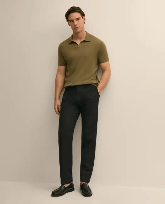 Brooks Brothers The Linen-cotton Pants - Black