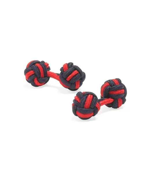 Brooks Brothers S Knot Cuff Links - Navy/red