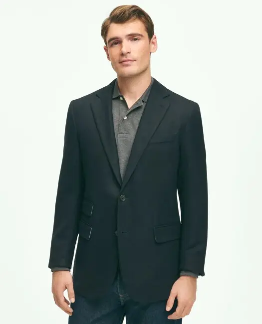 Brooks Brothers S Slim Fit Stretch Wool Hopsack Blazer - Navy