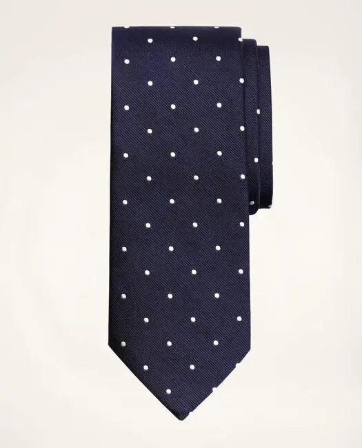 Brooks Brothers Dot Rep Tie - Navy