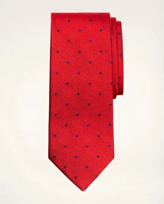 Brooks Brothers Dot Rep Tie - Red