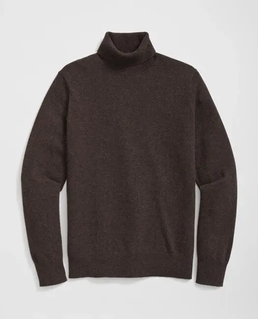 Brooks Brothers 3-ply Cashmere Turtleneck Sweater - Brown