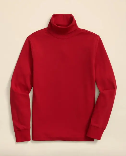 Brooks Brothers S Stretch Supima Cotton Turtleneck Shirt - Red