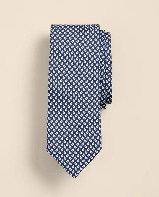 Brooks Brothers Silk Foulard Neck Tie - Navy