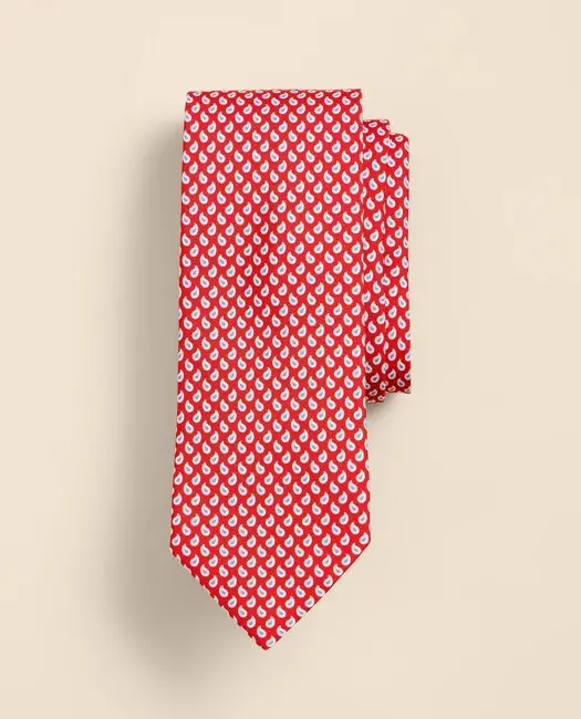 Brooks Brothers Silk Foulard Neck Tie - Red