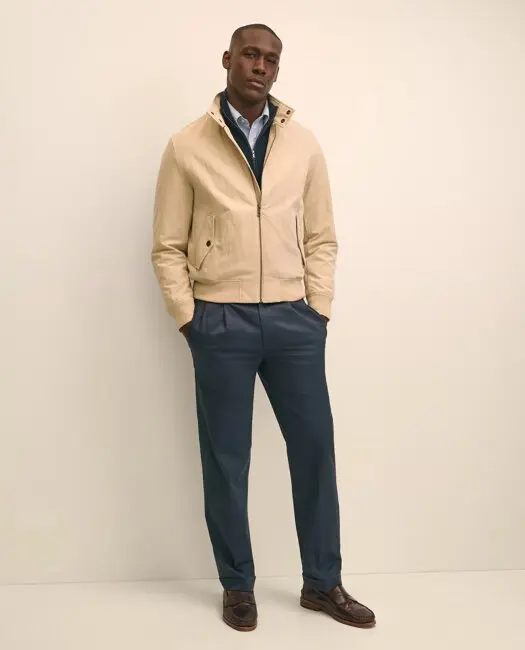 Brooks Brothers S Pleated Traditional Fit Cotton Advantage Chino Pants - Navy