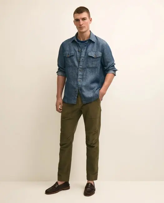 Brooks Brothers Cotton Military Pants - Olive