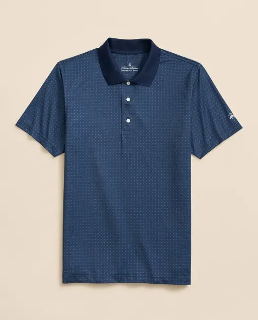 Brooks Brothers Performance Series Foulard Print Polo Shirt | | Small - Blue