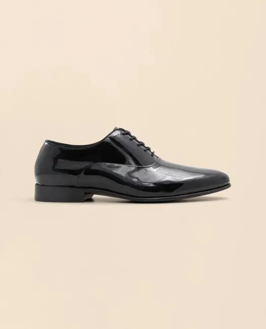 Brooks Brothers S Patent Leather Oxfords - Black