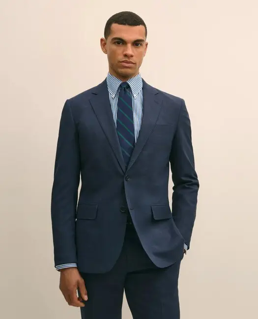 Brooks Brothers S Explorer Collection Slim Fit Wool Suit Jacket - Navy