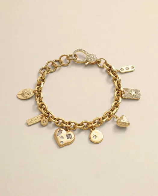 Brooks Brothers Loni Paul Charm Bracelet In 14k Plated - Gold
