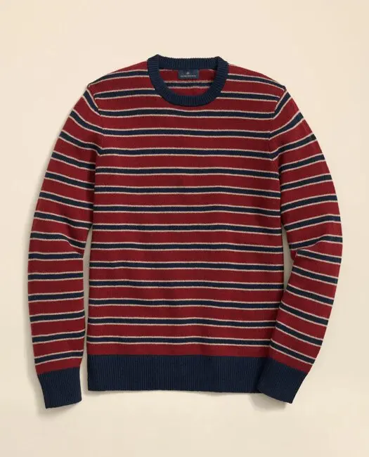 Brooks Brothers Merino-wool Blend Bb#2 Stripe Sweater | | Small - Red
