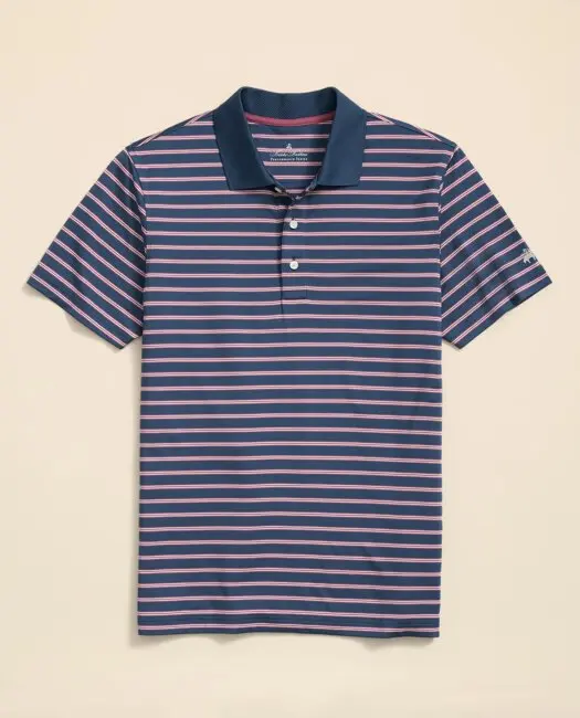 Brooks Brothers Performance Series Striped Polo Shirt | | Small - Blue