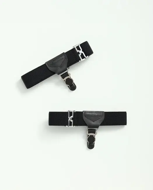 Brooks Brothers Elastic Sock Garters - Black
