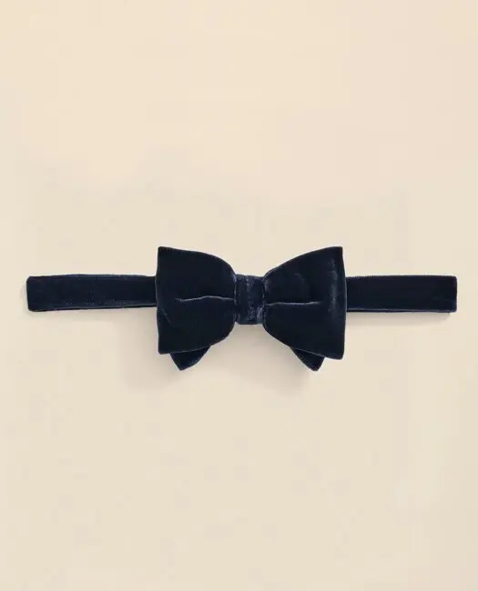Brooks Brothers S Formal Silk Blend Velvet Bow Tie - Navy