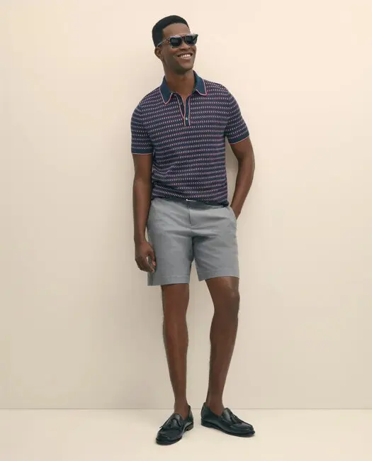 Brooks Brothers 9" Cotton Summer Flannel Shorts - Grey