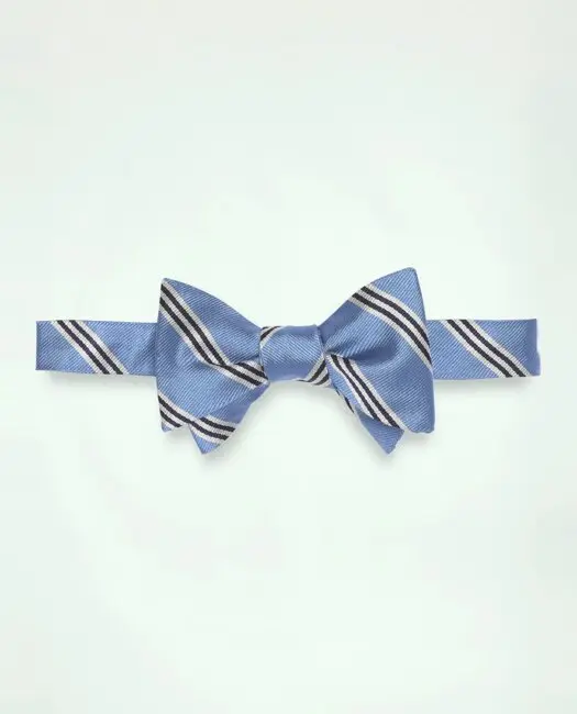 Brooks Brothers Mini Stripe Bow Tie - Light Blue