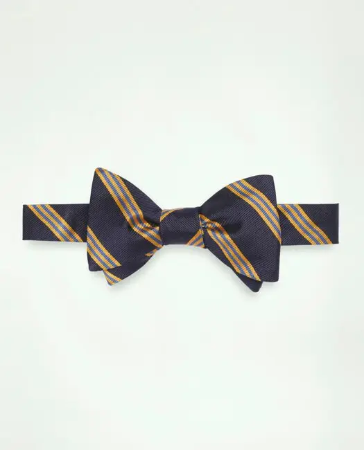 Brooks Brothers Mini Stripe Bow Tie - Navy