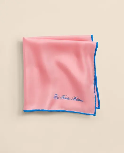 Brooks Brothers Silk Pocket Square - Pink