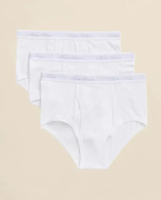 Brooks Brothers Supima Cotton Briefs 3 Pack - White