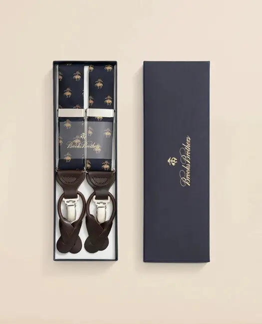 Brooks Brothers Golden Fleece Suspenders - Navy