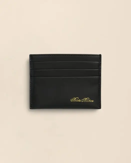 Brooks Brothers Leather Card Case - Black