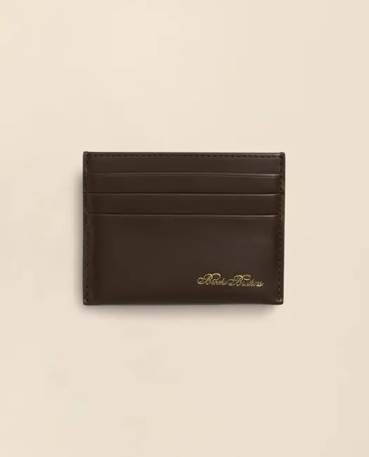 Brooks Brothers Leather Card Case - Brown